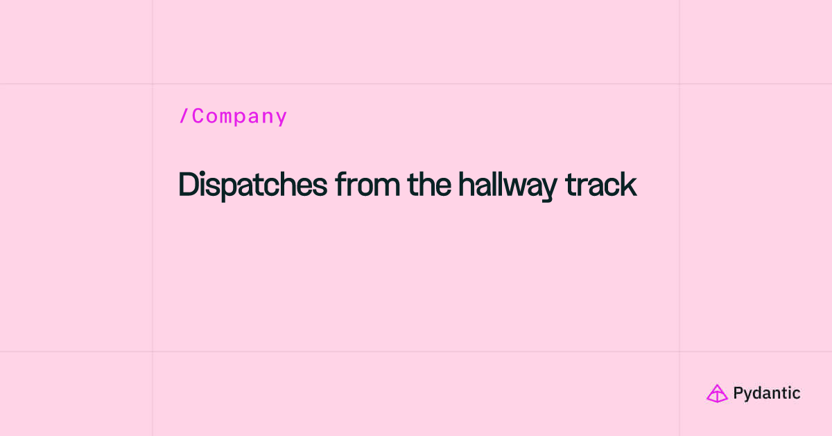 Dispatches from the hallway track: what developers are actually talking ...