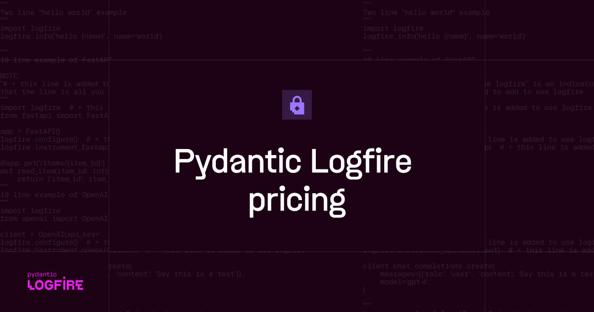 Pricing | Pydantic Logfire